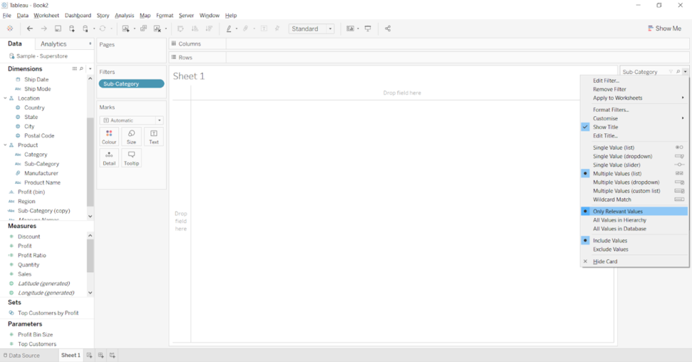 Removing Values From Quick Filters Using Tableau s Order Of Operations