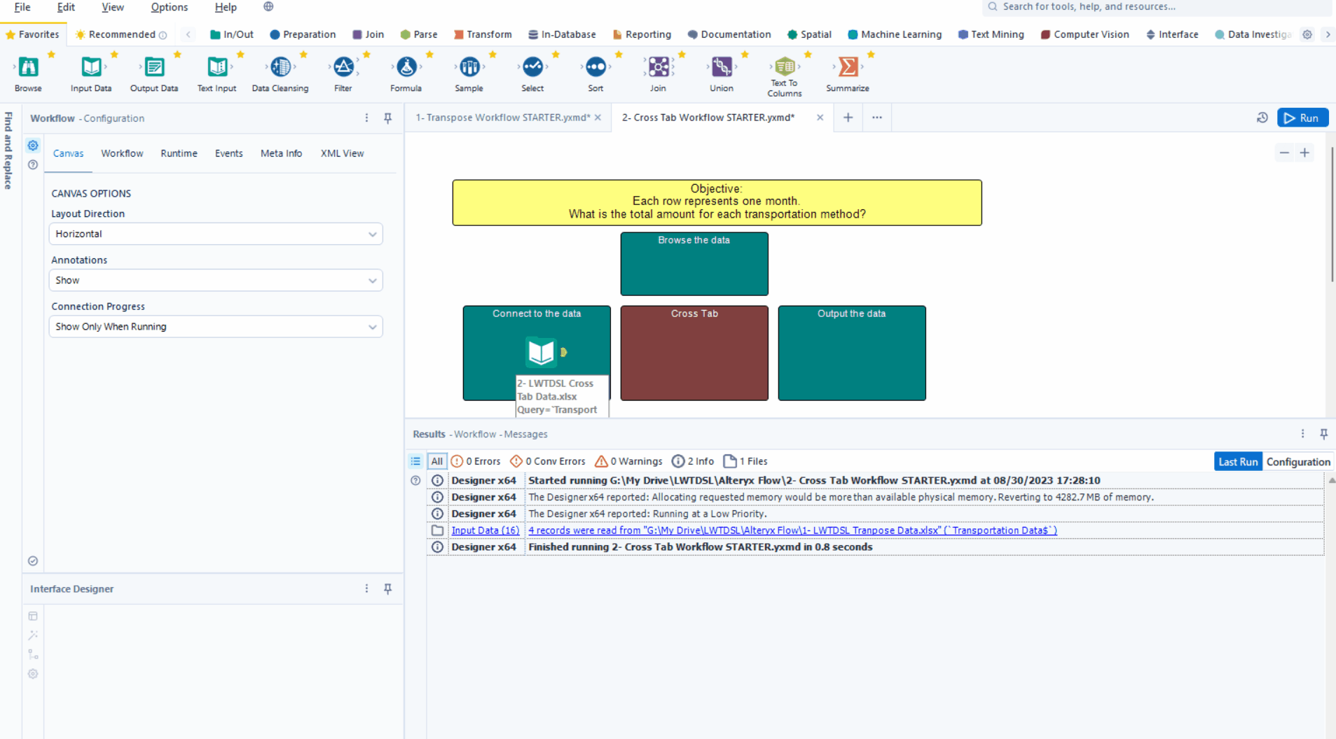 Transform on Alteryx: Cross Tab Tool - The Information Lab