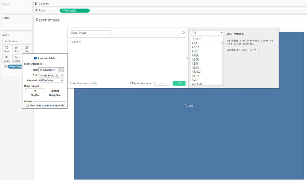 Creating a Global Reset Button in Tableau - The Information Lab