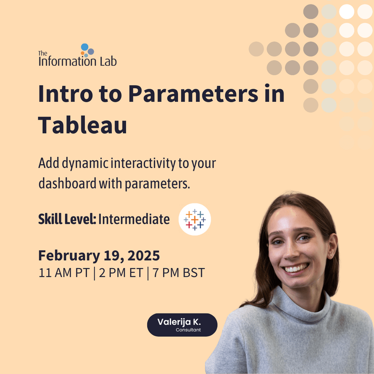 The Data School - Intro to Parameters in Tableau The Data School - Intro to Parameters in Tableau